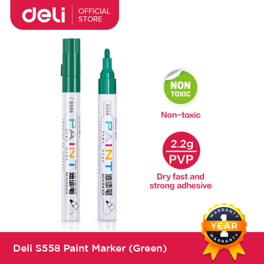 Deli S558 Paint Marker Green | Lazada PH