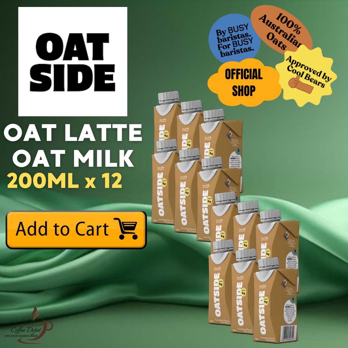Oatside Oatside Barista Blend, Chocolate, Coffee Oat Latte 200mL x12 ...