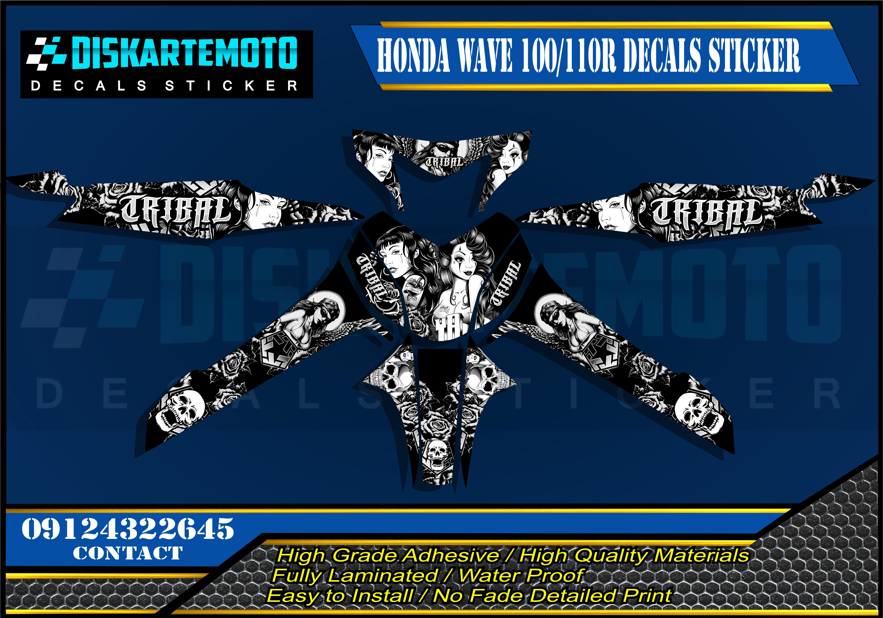 Honda Wave 100/110r Decals Sticker | Lazada PH