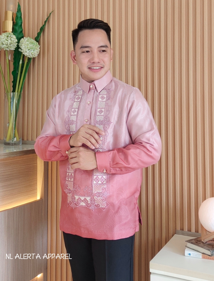 MODERN BARONG FOR MEN WITH COLLAR PURE EMBROIDERED | Lazada PH