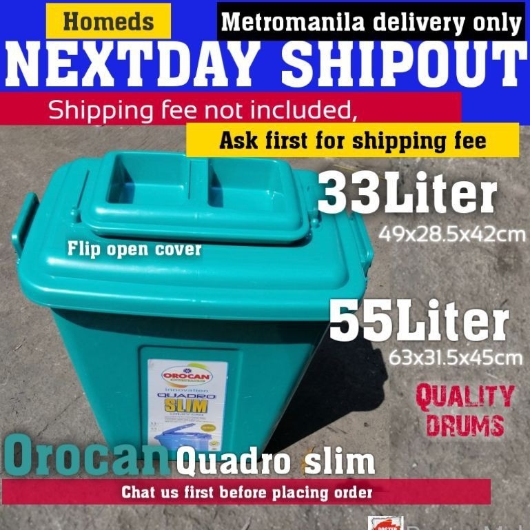 Orocan Quadro slim drum balde (lalamovemetromanila) | Lazada PH