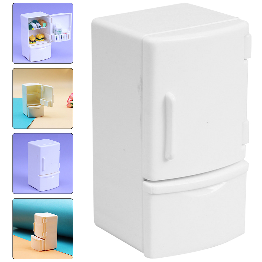 Creamnin Miniature Freezer Toys Refrigerator Model Tiny Fridge Roleplay ...
