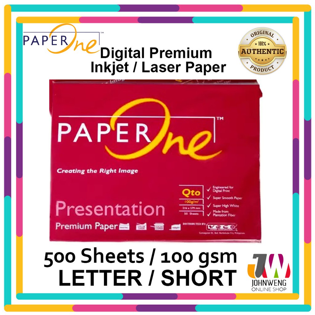 Paper One Digital Premium Paper 1 Ream (Letter,A4,Long) 500 Sheets ...