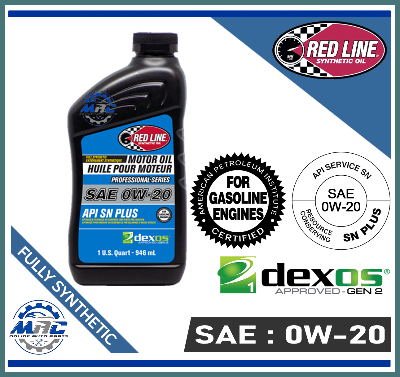 REDLINE PROFESSIONAL-SERIES 0W-20 MOTOR OIL 1 QUART | Lazada PH