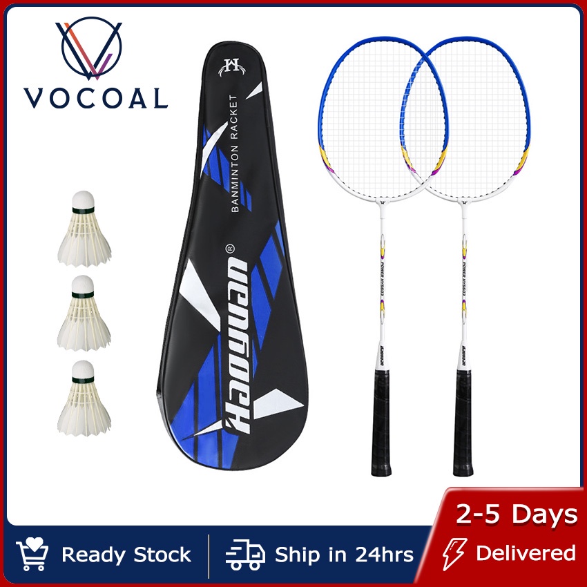 badminton set ♩【Ready Stock】Vocoal 2pcs Badminton Set Badminton Rackets ...