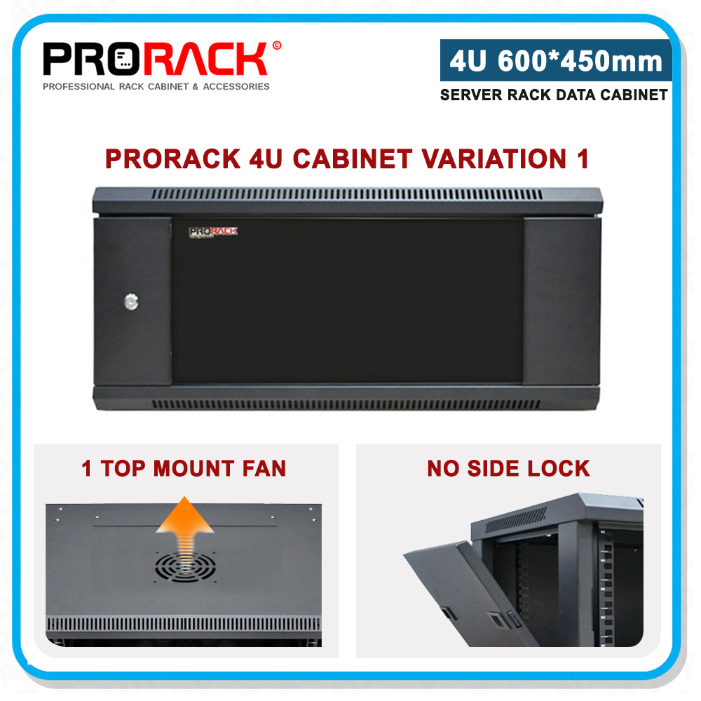 PRORACK 4U CCTV Rack Cabinet with lock for cctv dvr (For Self-Assembly ...