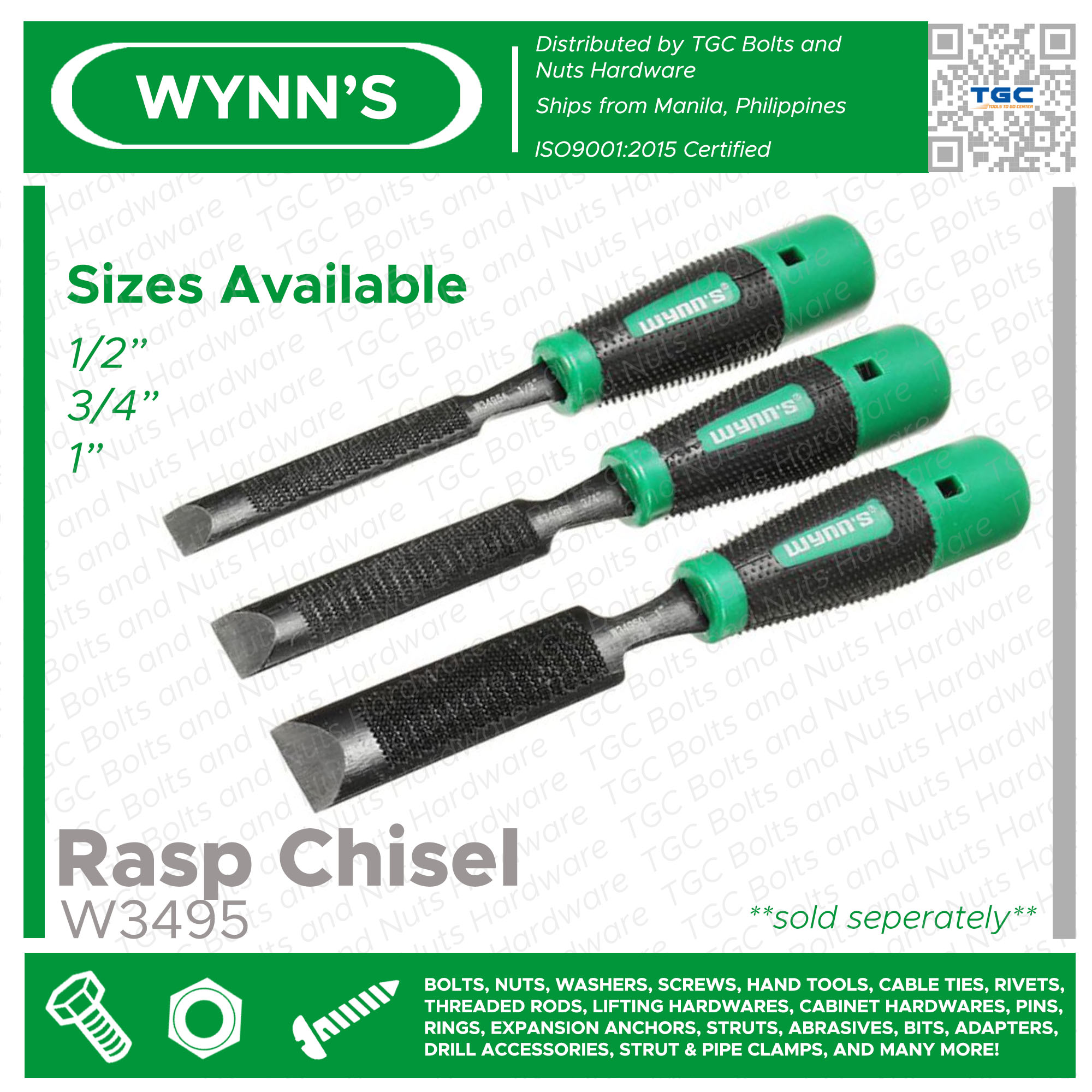 Wynns Rasp Chisel 1/2, 3/4, 1 TGC | Lazada PH