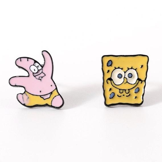 Jewellery Earrings Spongebob TNMT Cartoon Collage 14MM Kawaii Kitsch ...
