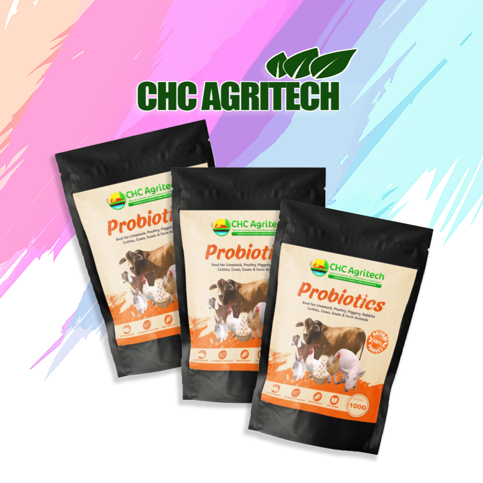 CHC Agritech PROBIOTICS 300G For All Pets and Livestock, Poultry ...