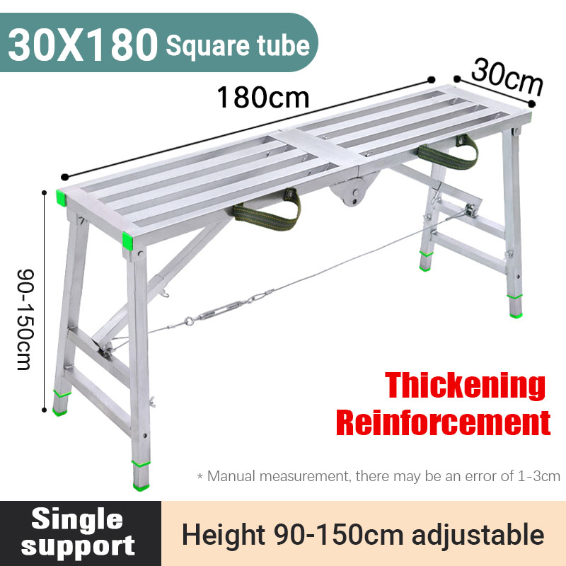 Folding Ladder Platform Portable Scaffolding ladder aluminum adjustable ...