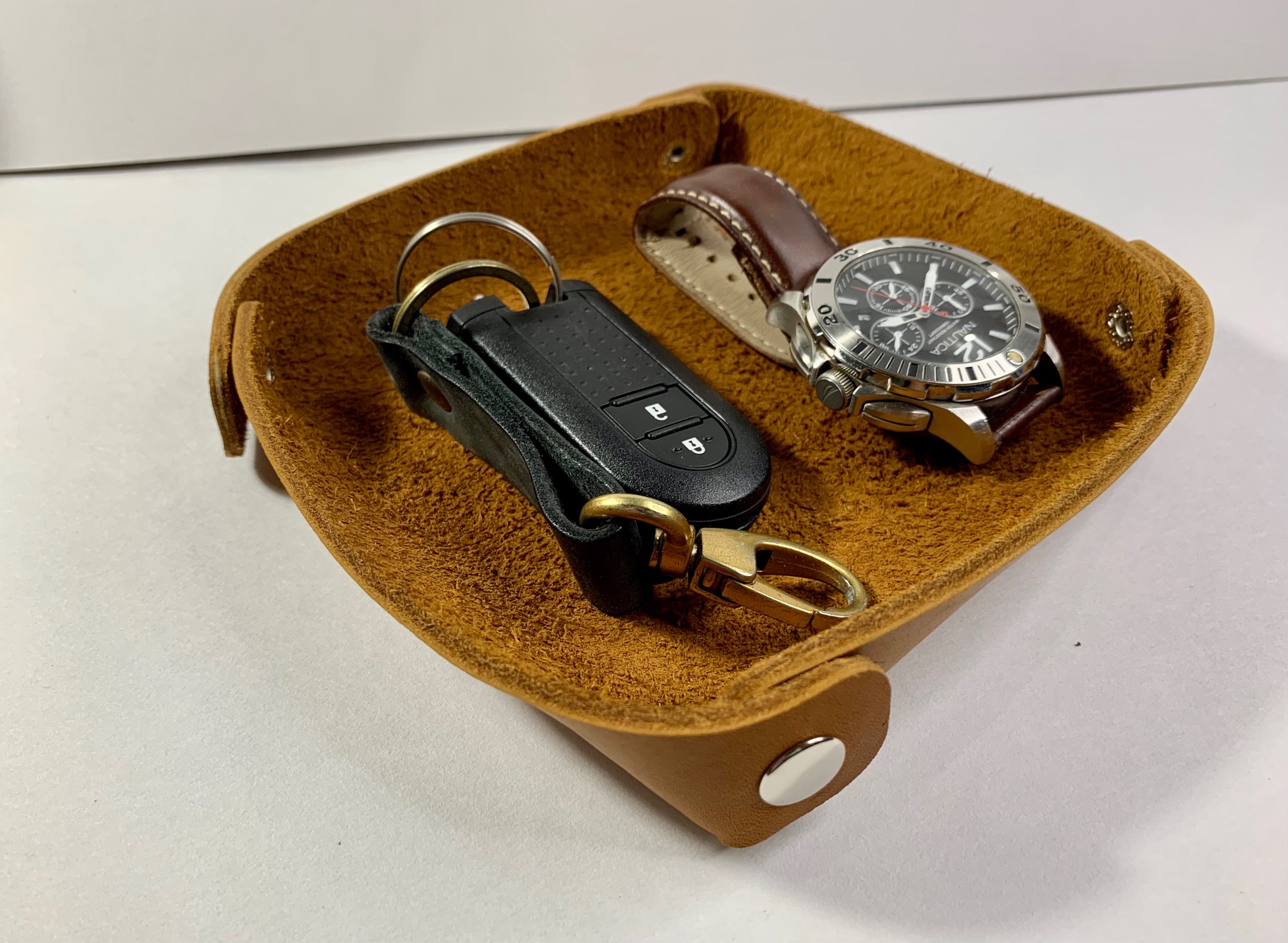 Leather collapsible tray 7x7 inches | Lazada PH