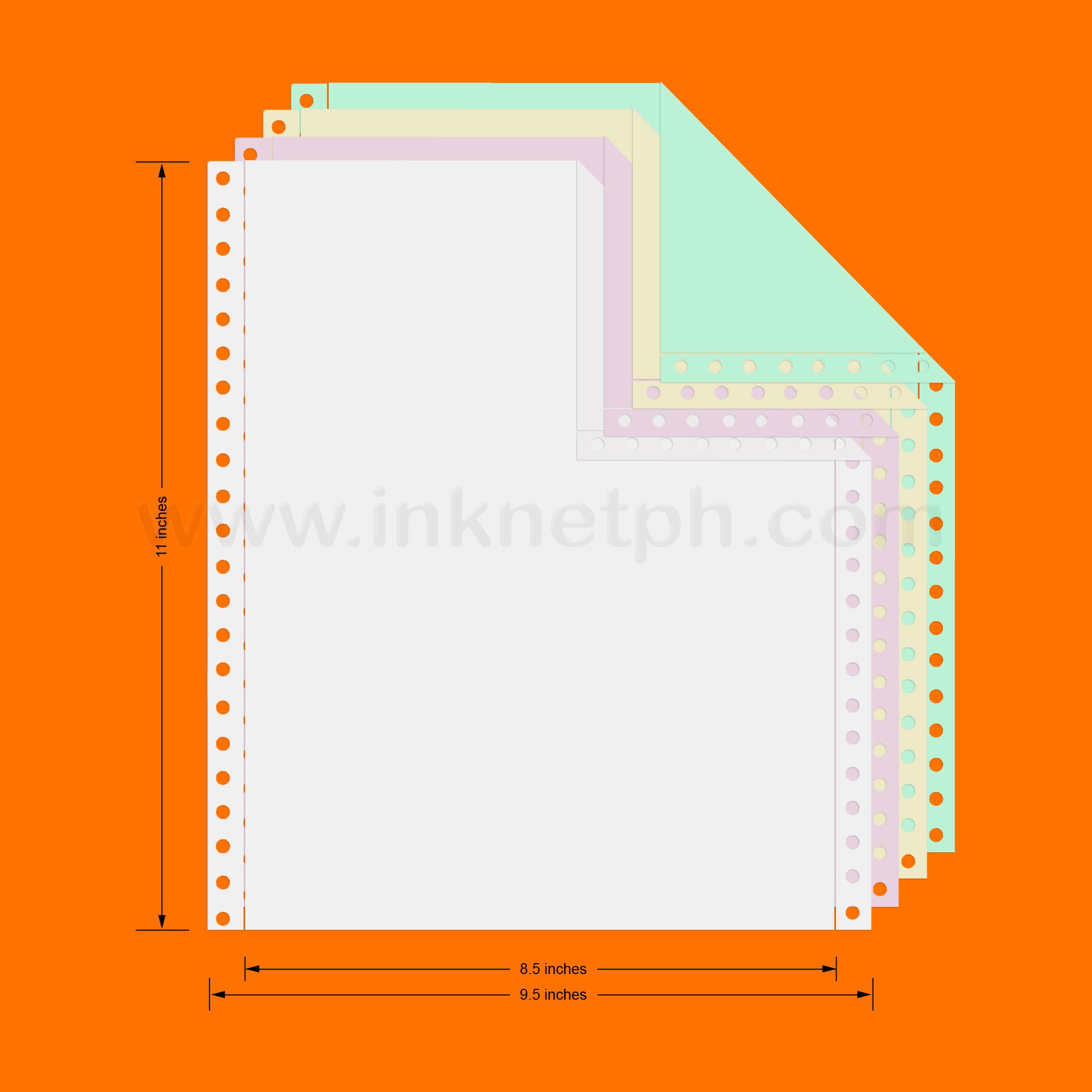Carbonless Continuous Form Computer Continous Paper 4 Ply Whole Size (9 ...