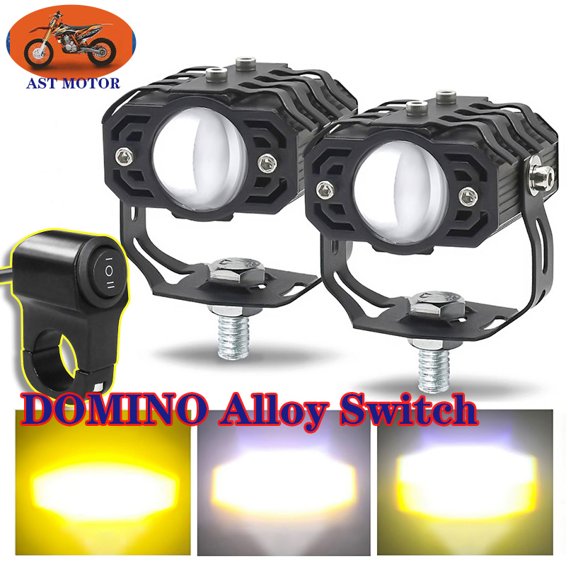 2pcs Bicolor mini driving light v2 High and low (White/Yellow) 12-36V ...