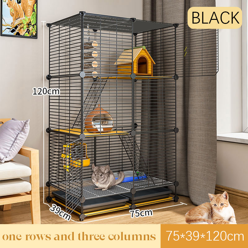 75*39*120CMThree-layer encrypted mesh with tray cat cage bird cage ...