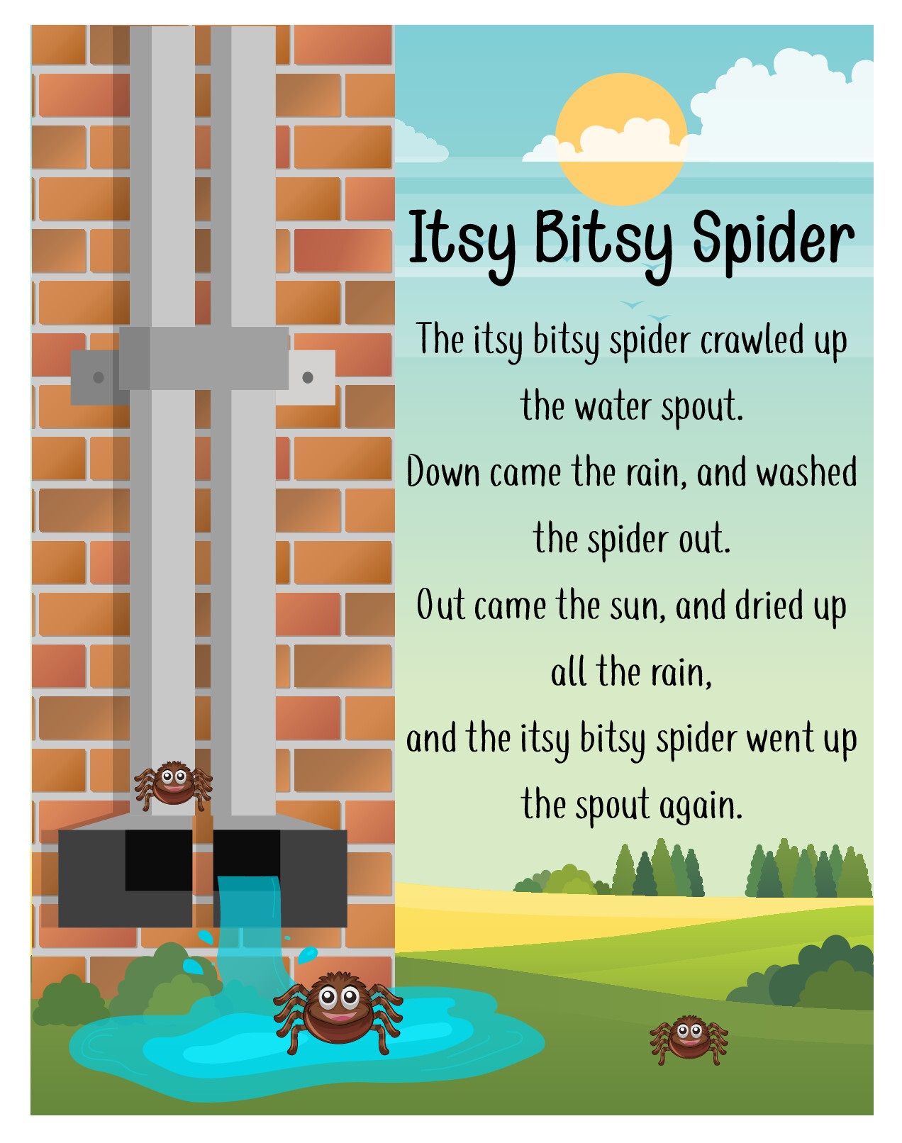 Nursery Rhymes: Educational Wall Chart & Kids Learning Materials - A4 ...