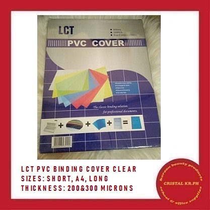 PVC Binding Cover Clear Book Ring Binding Cover LCT Acetate | Lazada PH