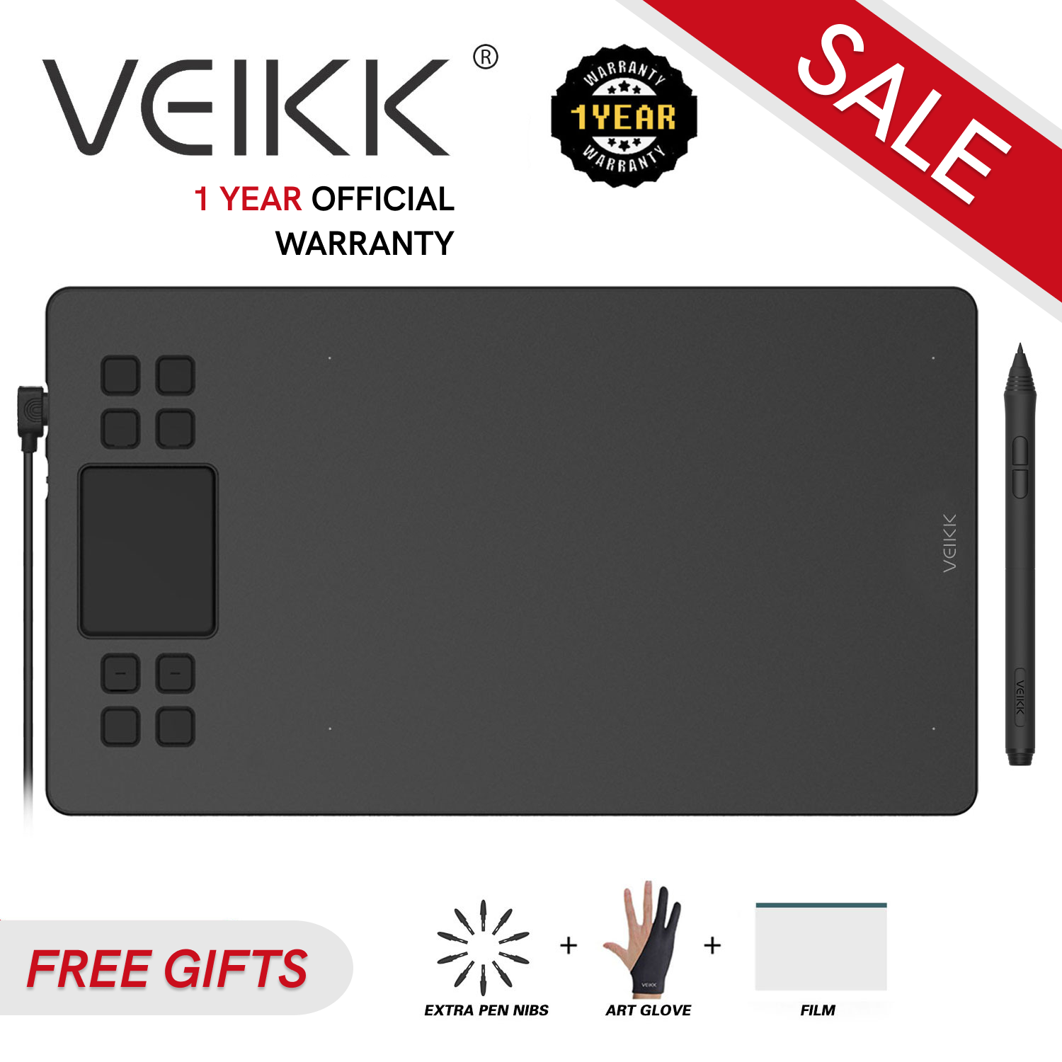 (Fast Delivery) VEIKK A50 Graphic Drawing Tablet for Digital Art 290 ...