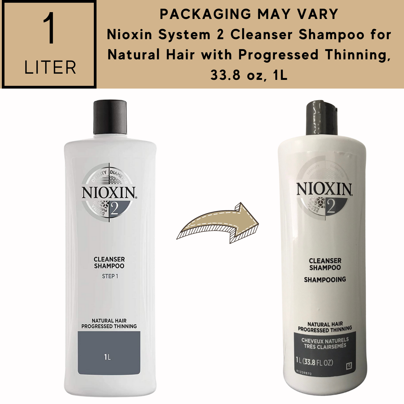 Nioxin System 2 Cleanser Shampoo for Natural Hair with Progressed ...
