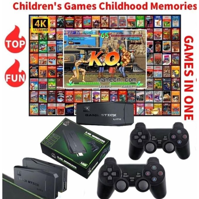 Controller Game 4K HDMI GAME STICK TV 64GB 10000 Video Game Console 2 ...