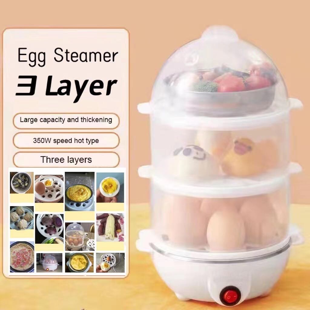 3-Layer Electric Egg Steamer Household Siomai Electric Steamer Electric ...