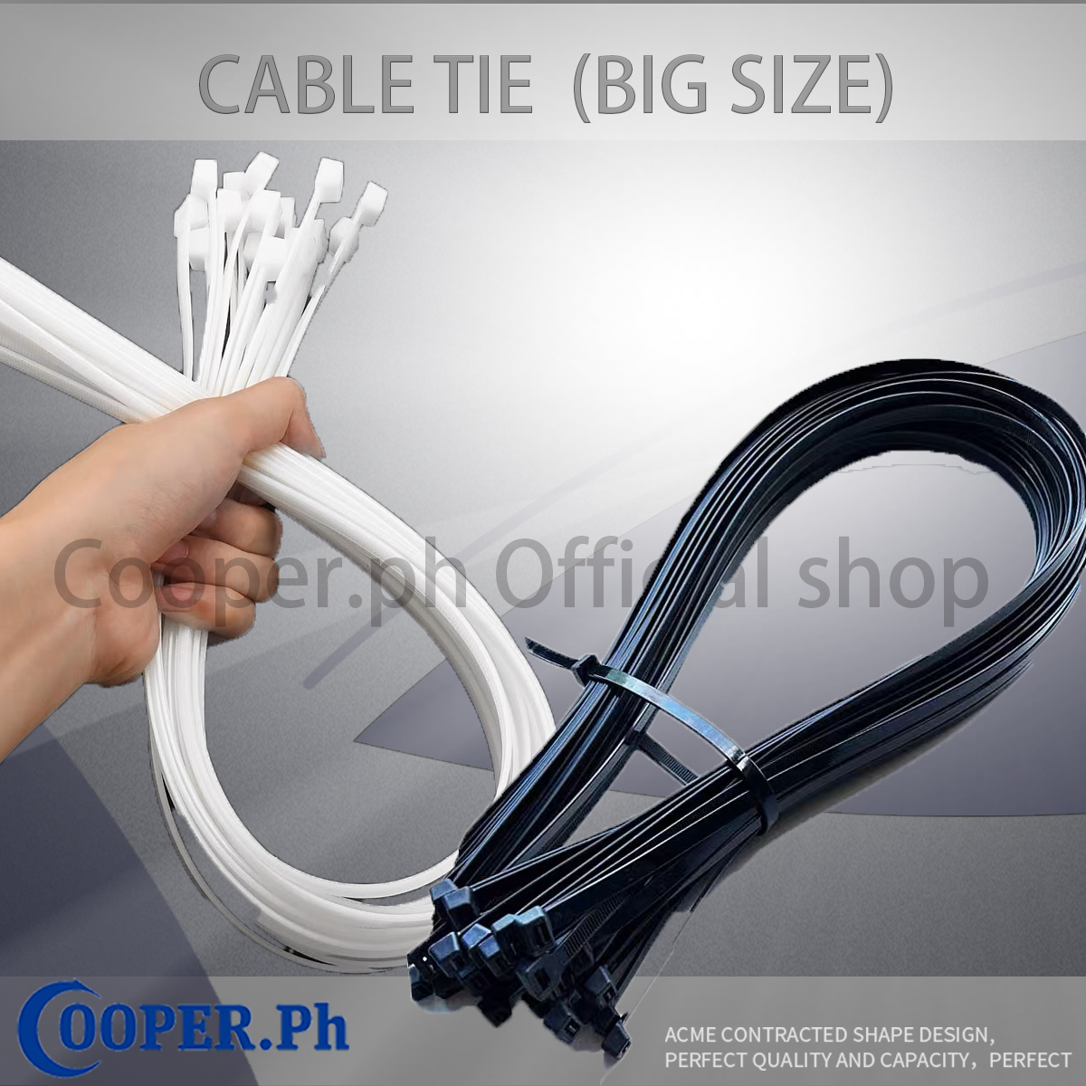 Cable tie nylon tie BLACK WHITE ( 350mm, 400mm, 450mm, 500mm ) long ...
