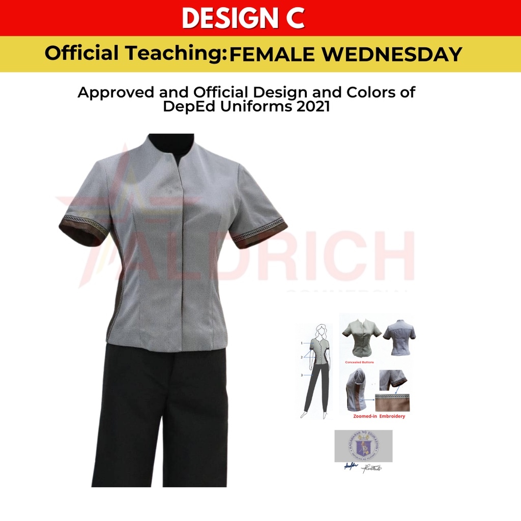 Commercial DepEd Uniform Teaching for Female (TELA ONLY) | Lazada PH