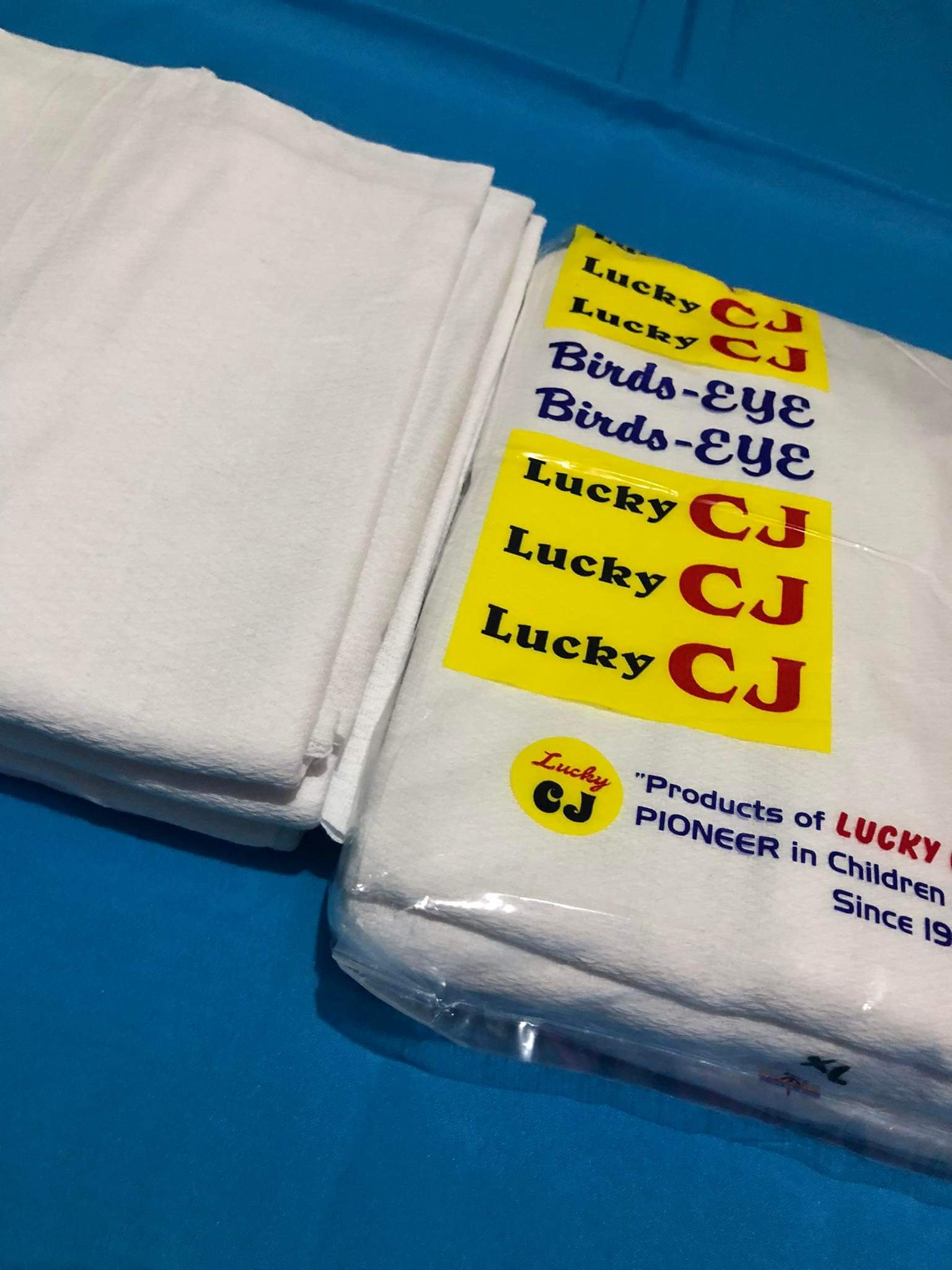3 PCS BIRDS EYE LAMPIN DIAPER CLOTH LUCKY CJ INFANT WEAR PLAIN WHITE ...