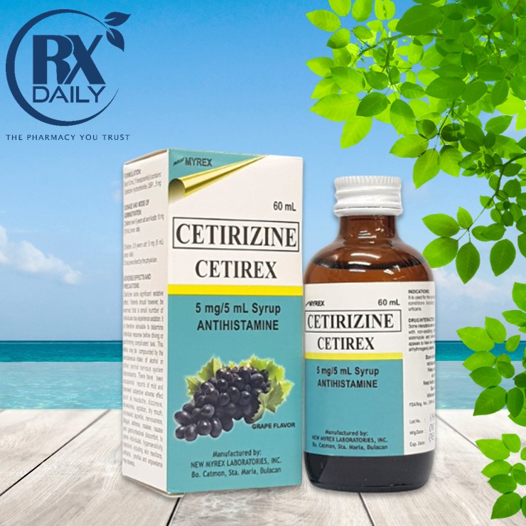 Cetirizine Cetirex 5mg/ 5ml Syrup 60ml | Lazada PH
