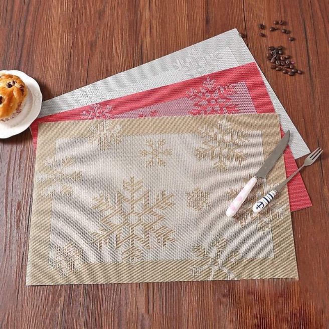Christmas snowflake design pvc placemat | Lazada PH