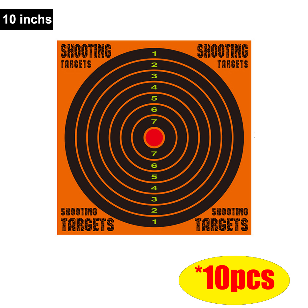 10pcs Adhesive Shooting Targets Reactive Splatter Paper Target Sticker ...