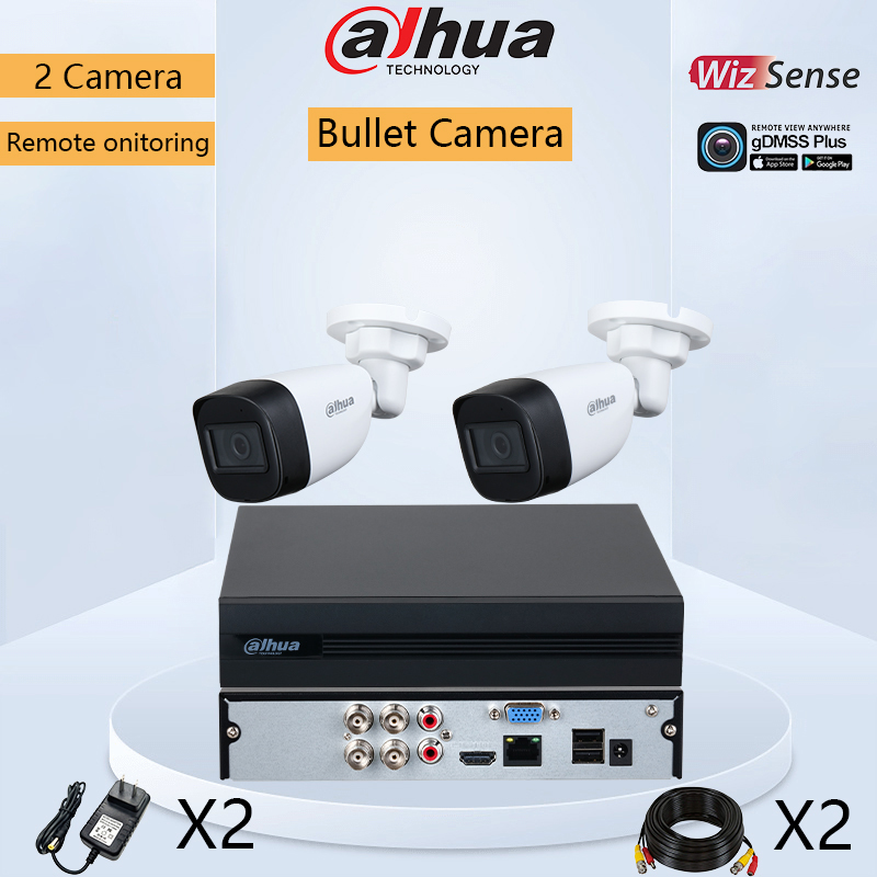 Dahua Bullet Camera 2MP CCTV Package 4CH1/2/3/4Cam 8CH5/6/7/8Camera Package Waterproof Outdoor ...