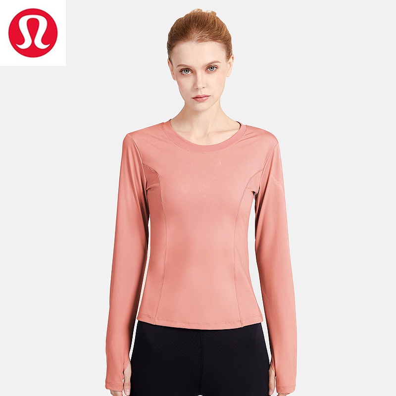 Lululemon Sports Yoga Long Sleeve Shirt Women's Mesh Back Fitness Quick Dry Running Top ...