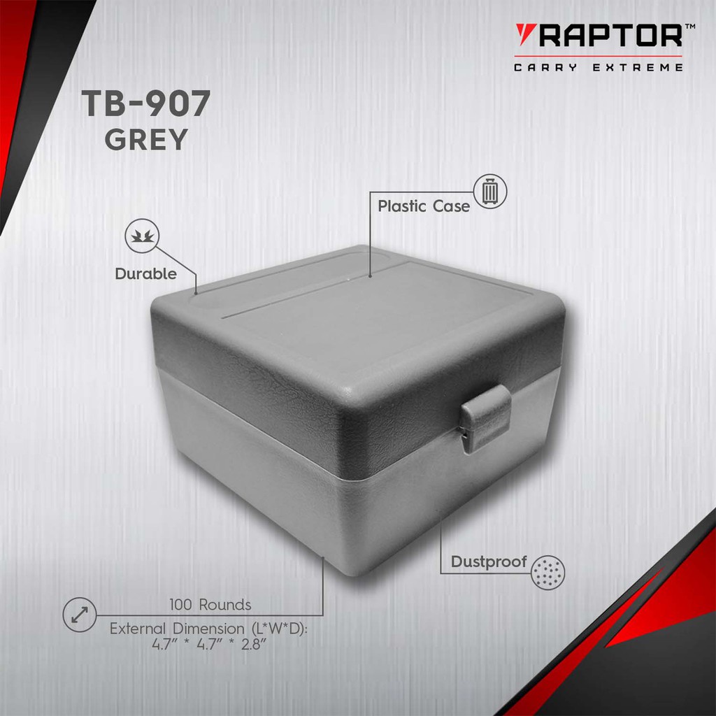 Raptor TB-907 Plastic Pistol Ammo Box (for 17 Fireball, 17221223 Rem., 204 Ruger, 222)♤ | Lazada PH