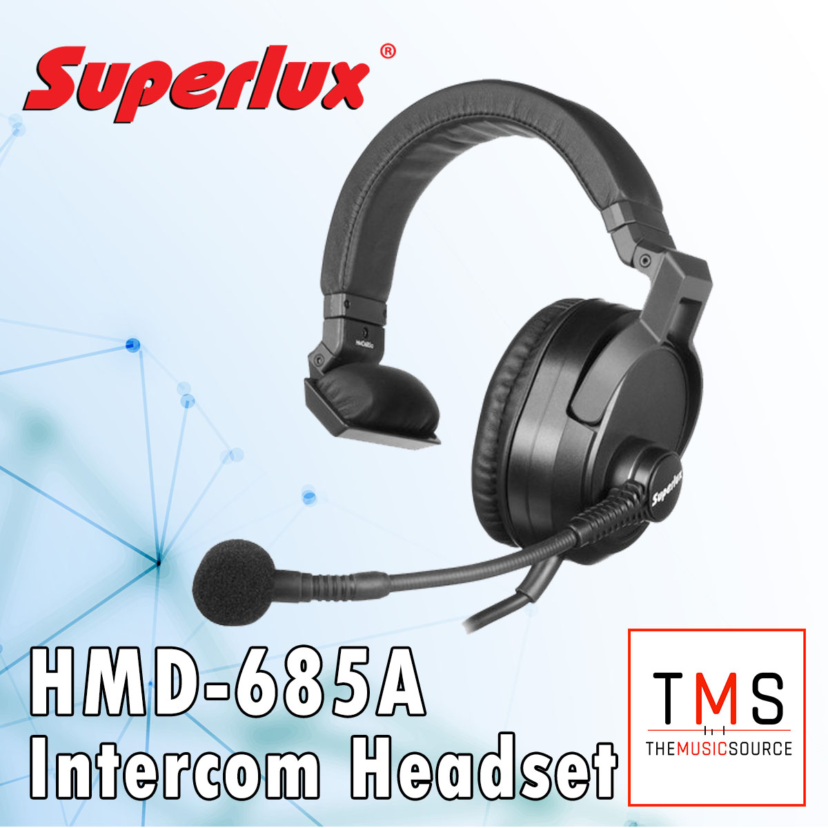 Superlux HMD-685A Professional Intercom Headset and Boom Microphone ...
