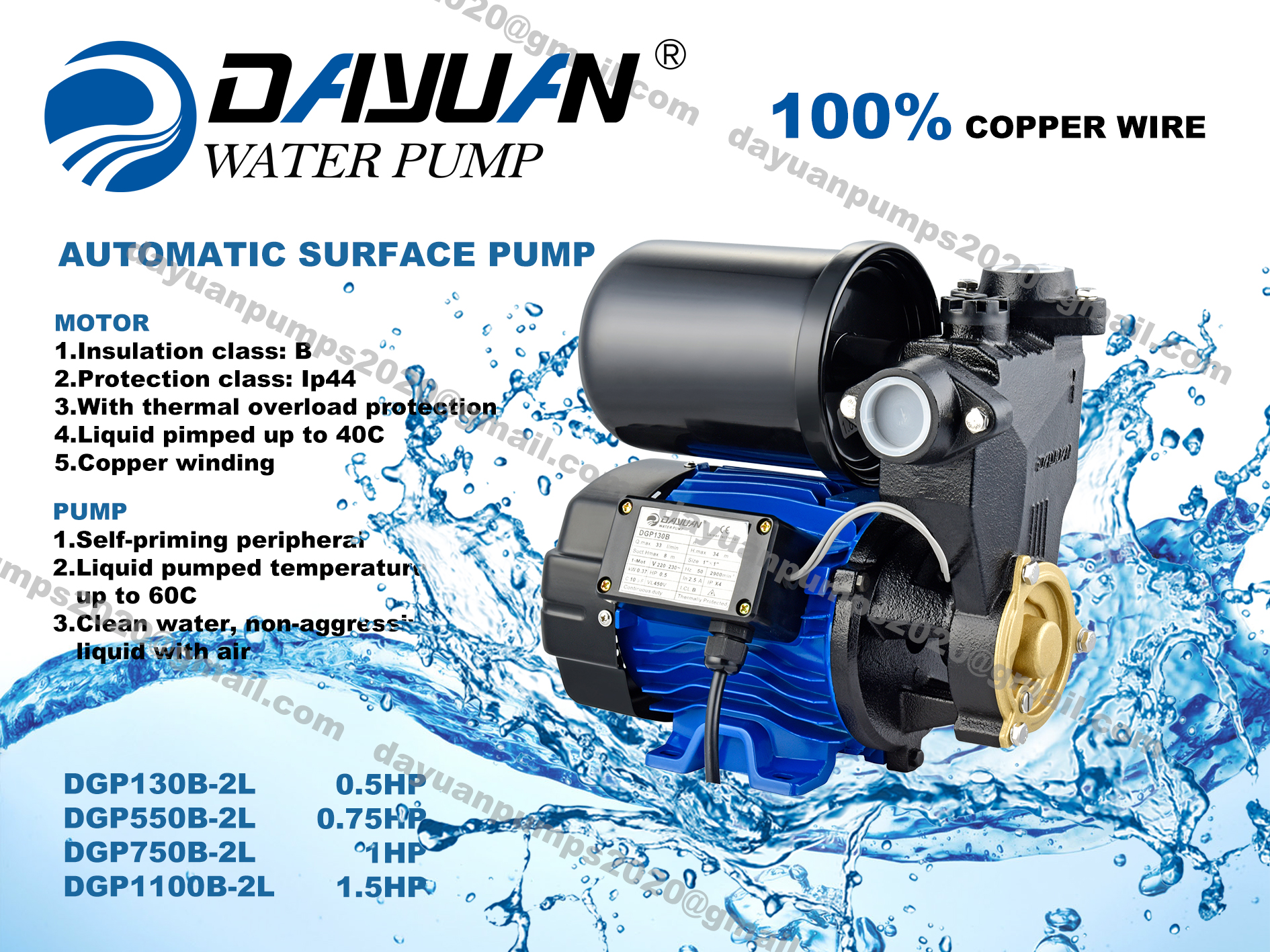 Dayuan DGP130B-2L AUTOMATIC SURFACE PUMP | Lazada PH