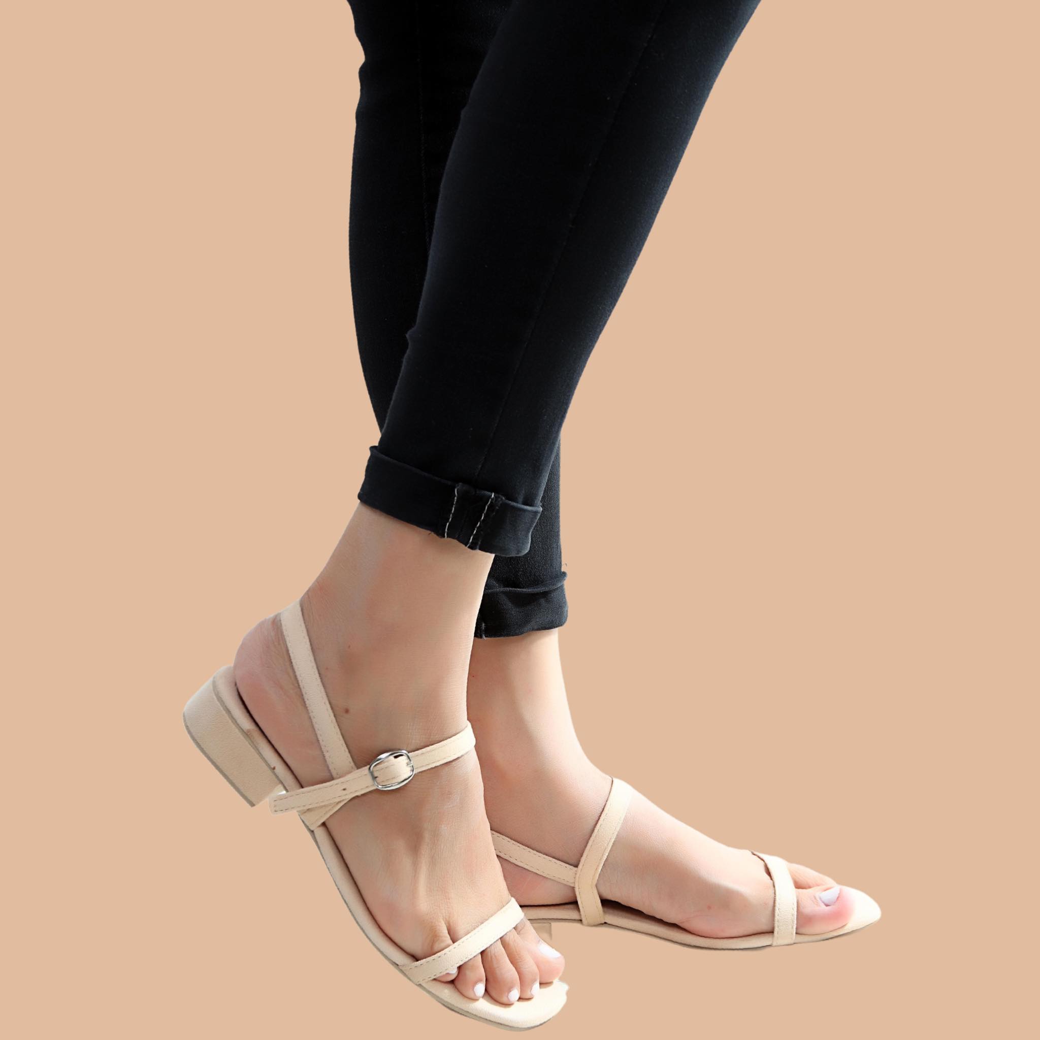 Jixi Brenda Sandals 1 inch Block Heels | Lazada PH