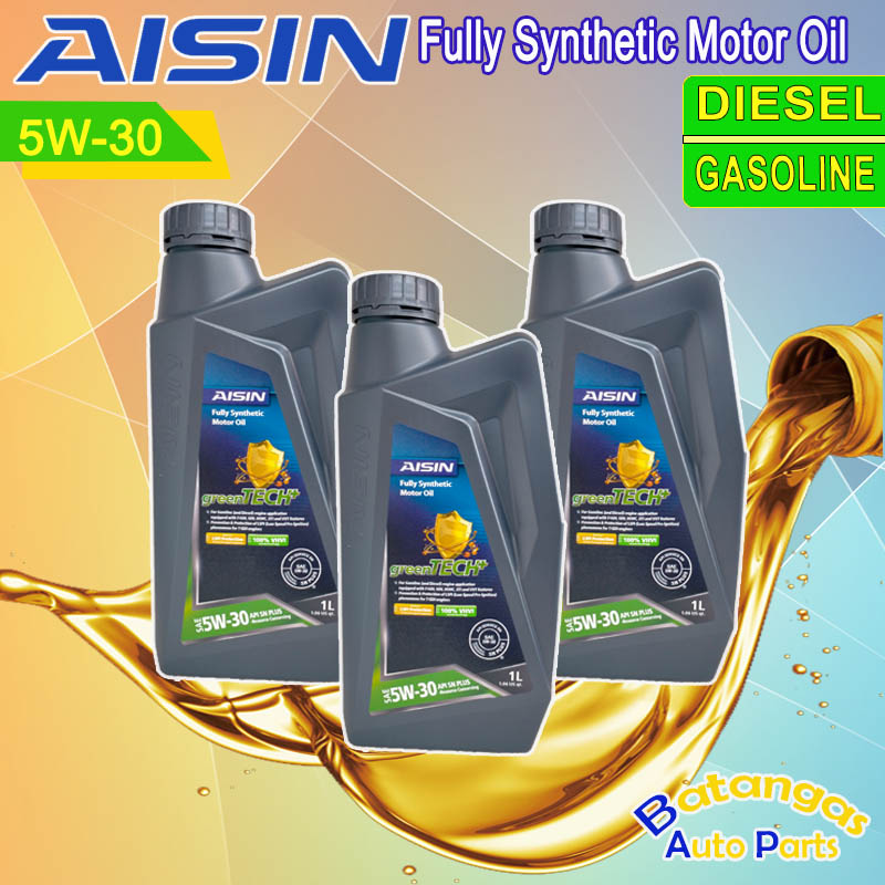 AISIN FULLY SYNTHETIC MOTOR OIL SAE 5W-30 (DIESEL / GASOLINE) 3L | Lazada PH