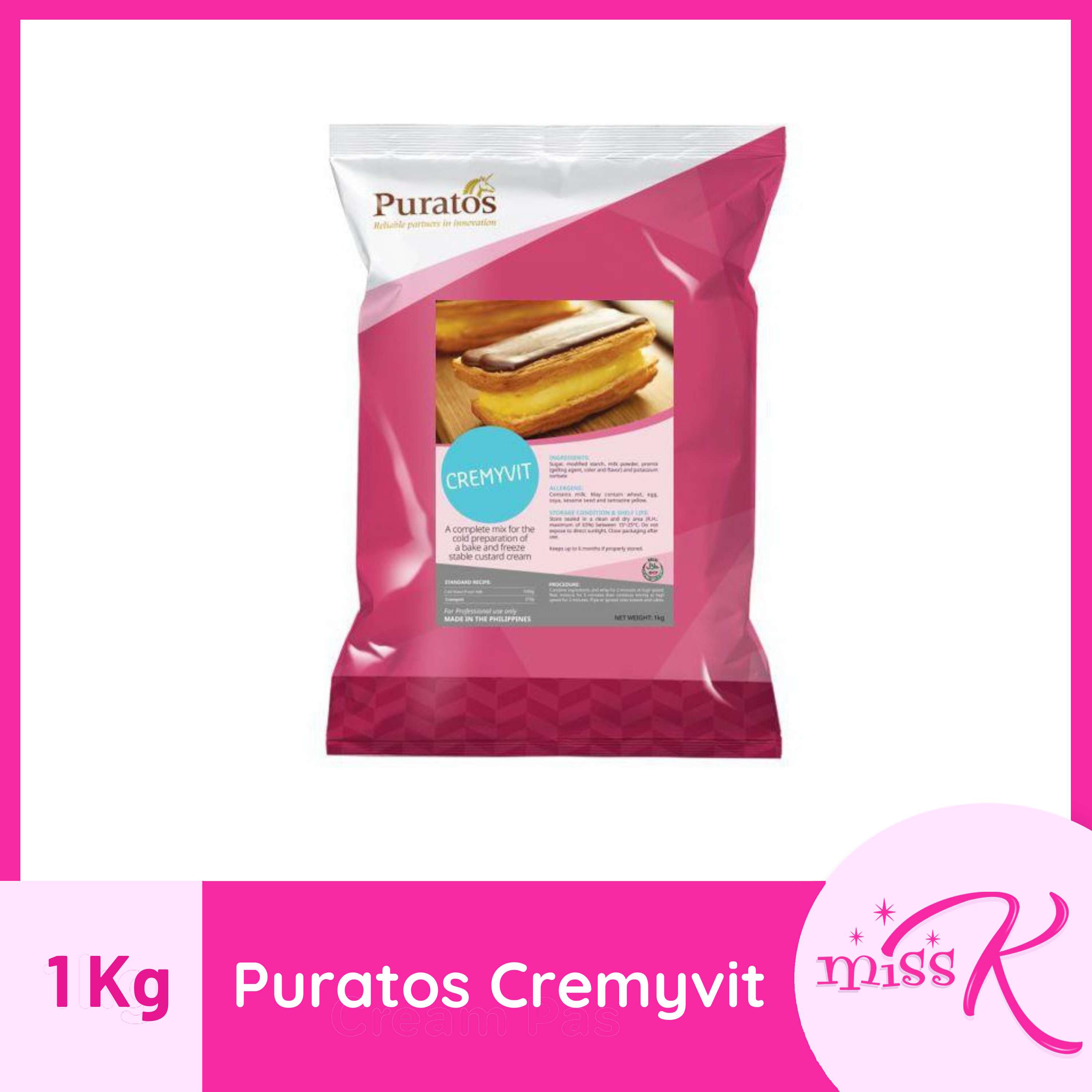 Cremyvit | Puratos | Custard Cream Mix Powder | 1kg | Lazada PH