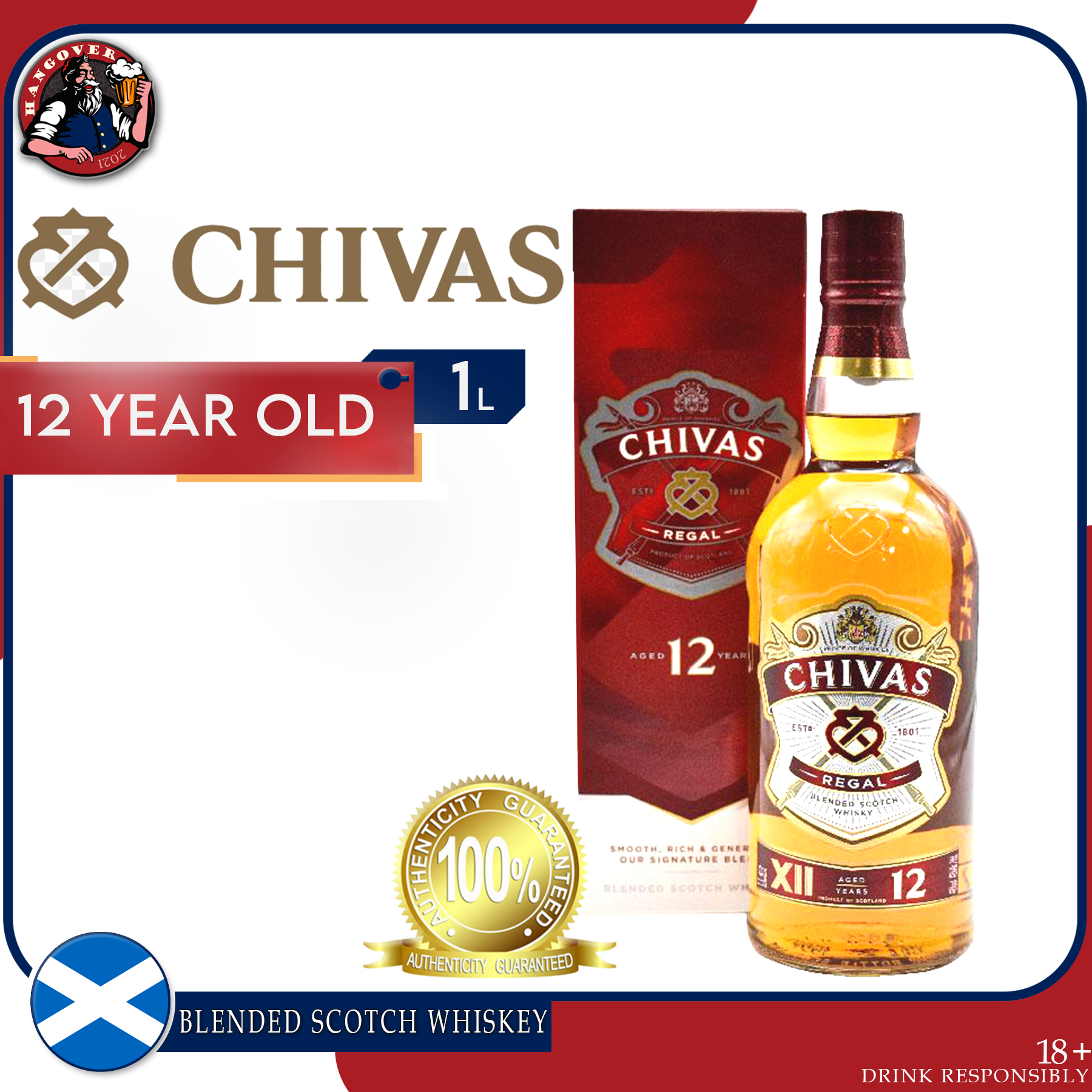 Chivas Regal 12 Years Old 1L | Lazada PH