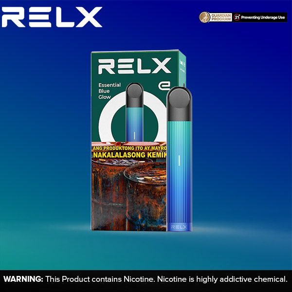 RELX ESSENTIAL BLUE GLOW Device For RELX Pro Pods Simple Easy Charging ...