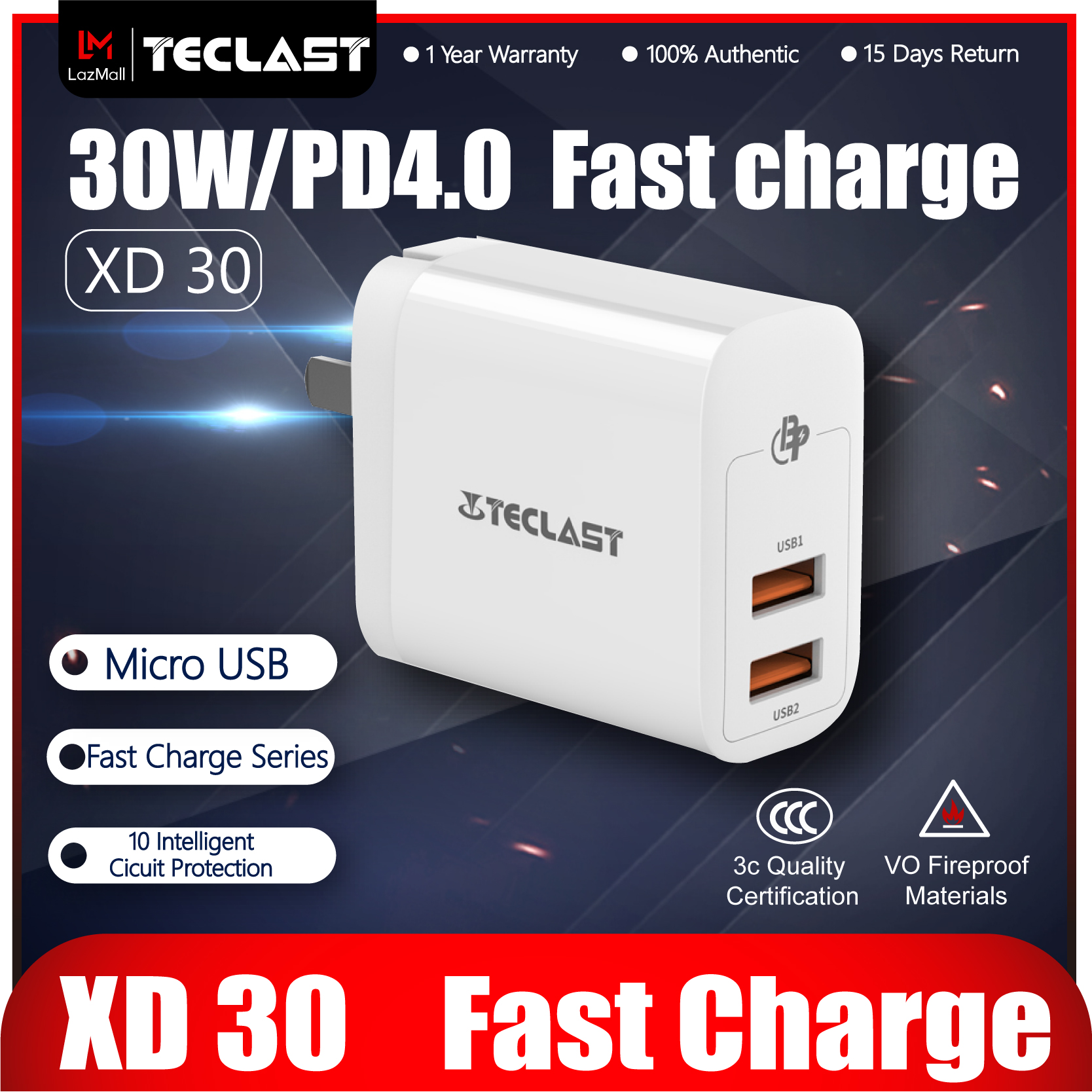 teclast-xd30-5v-5a-30w-qc4-0-super-fast-charge-travel-charger-usb-power