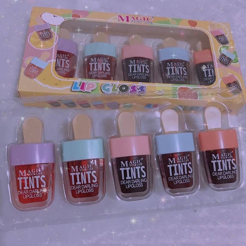 ☸☂ 5In1 Water Gel Tint ICE CREAM 5pcs/set Korean Style Cute Ice Cream ...