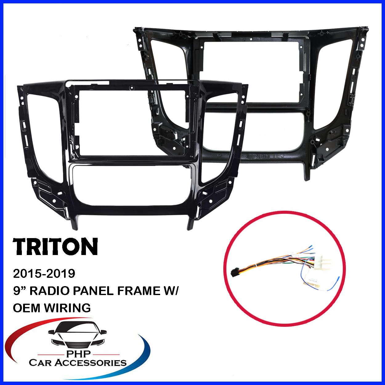 9 Inch Car Fascia for Triton 2015-2019 Head Unit Fascia Radio Frame ...