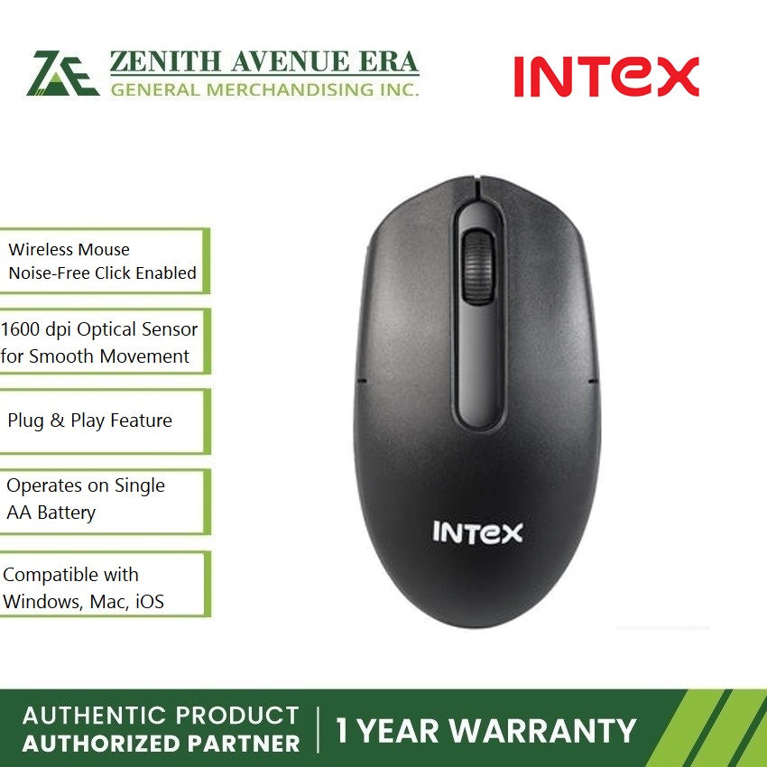 Intex IT-WL121 Wireless Optical Mouse | Wireless Mouse | Bluetooth ...