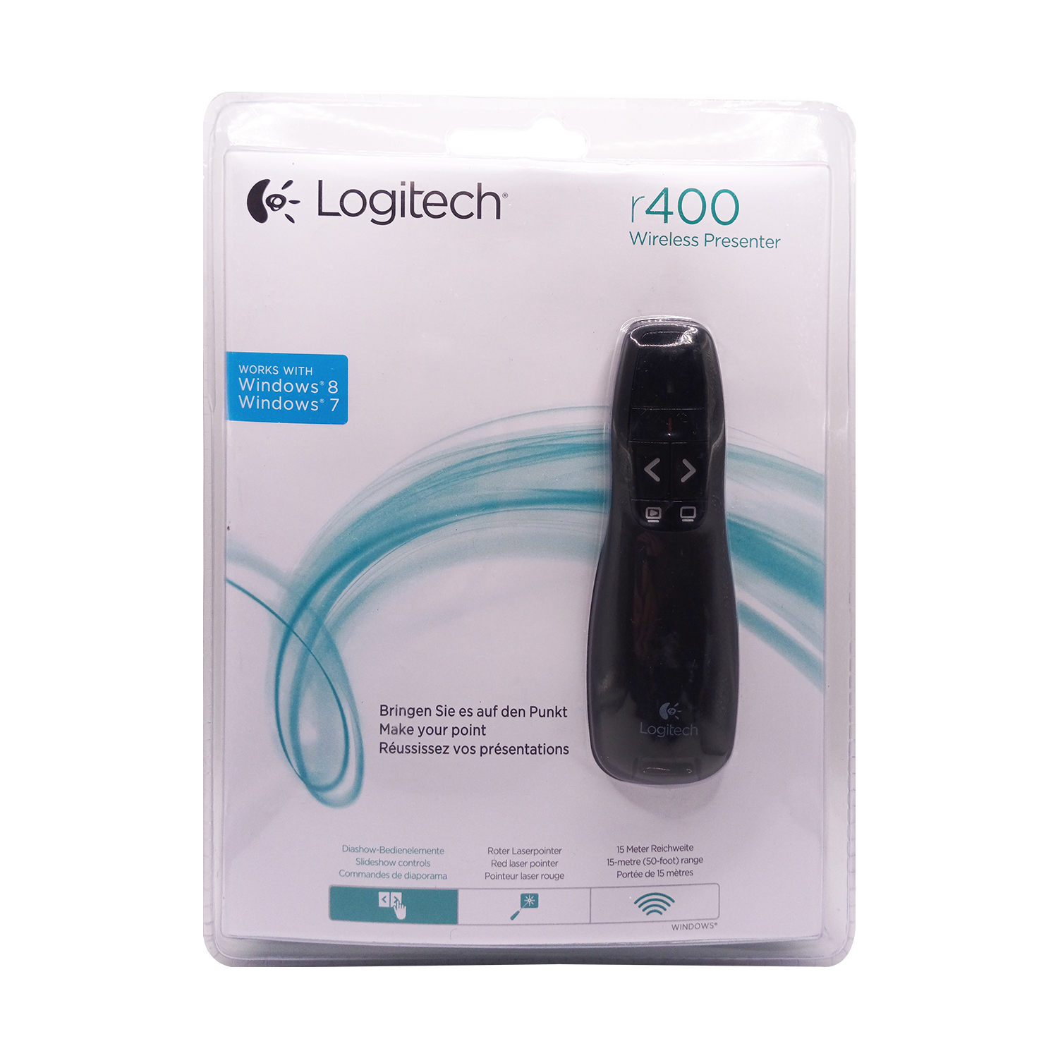 Logitech R400 Wireless Presenter Red laser pointer 15m Range | Lazada PH