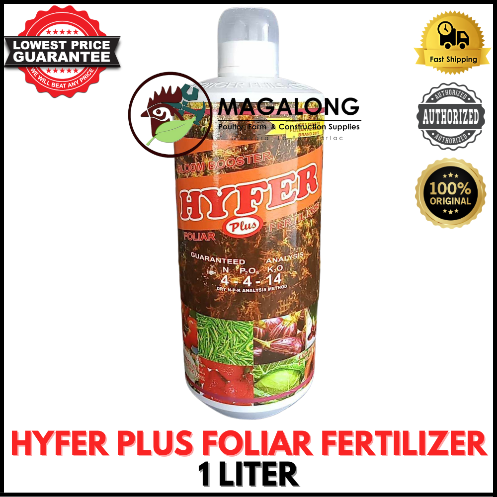 HYFER PLUS 4-4-14 FOLIAR FERTILIZER - BLOOM BOOSTER - 1 LITER | Lazada PH