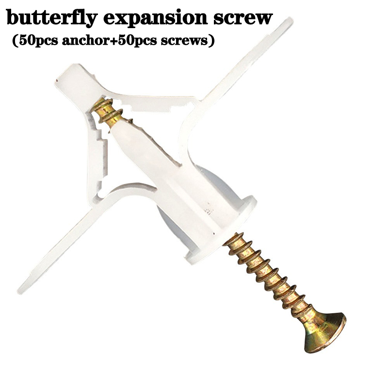 50sets Gypsum Board Hollow Wall Expansion Screws Aircraft/Butterfly ...