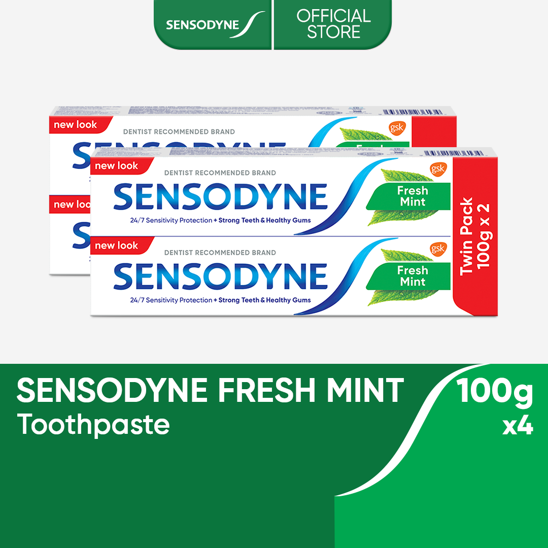 Sensodyne Fresh Mint Toothpaste 100g [Pack of 4] for Sensitivity ...