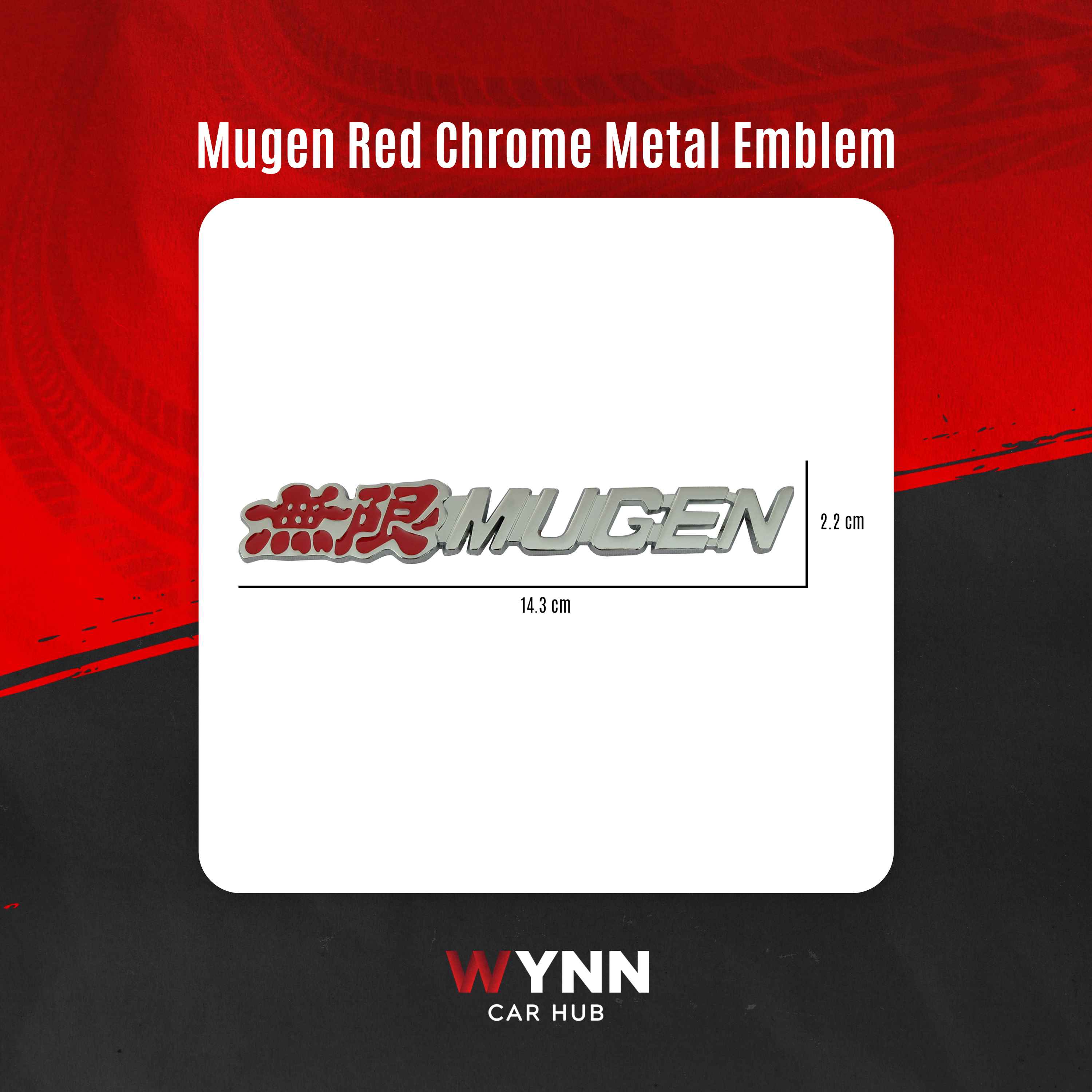 Mugen Red/Chrome Metal Emblem | Lazada PH