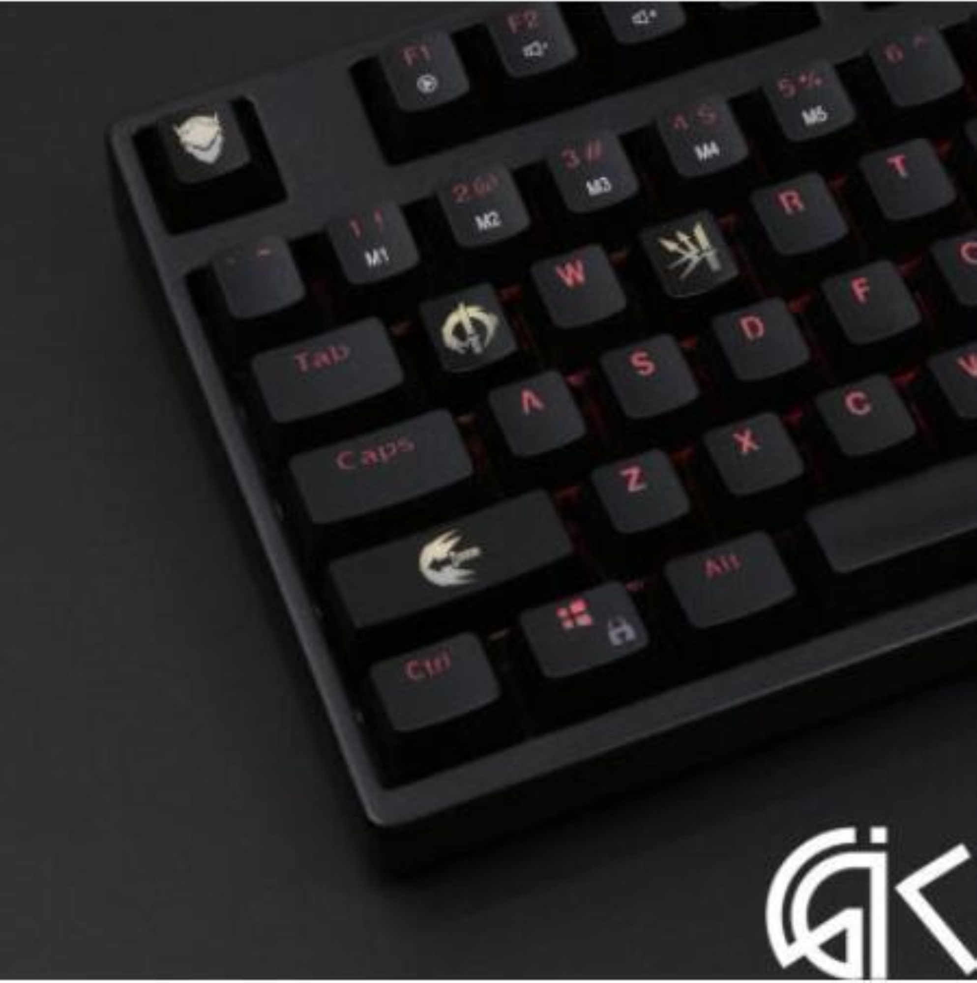 【CW】 4 pcs/set keysets backlight OW key capsetched Keycap shine-through ...